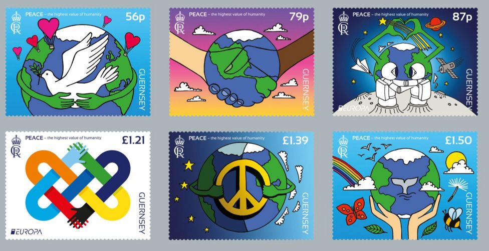 Guernsey stamps to feature peace symbols in solidarity with Ukraine ...