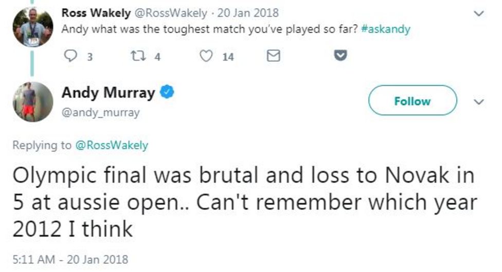 Andy Murray social media - BBC Sport