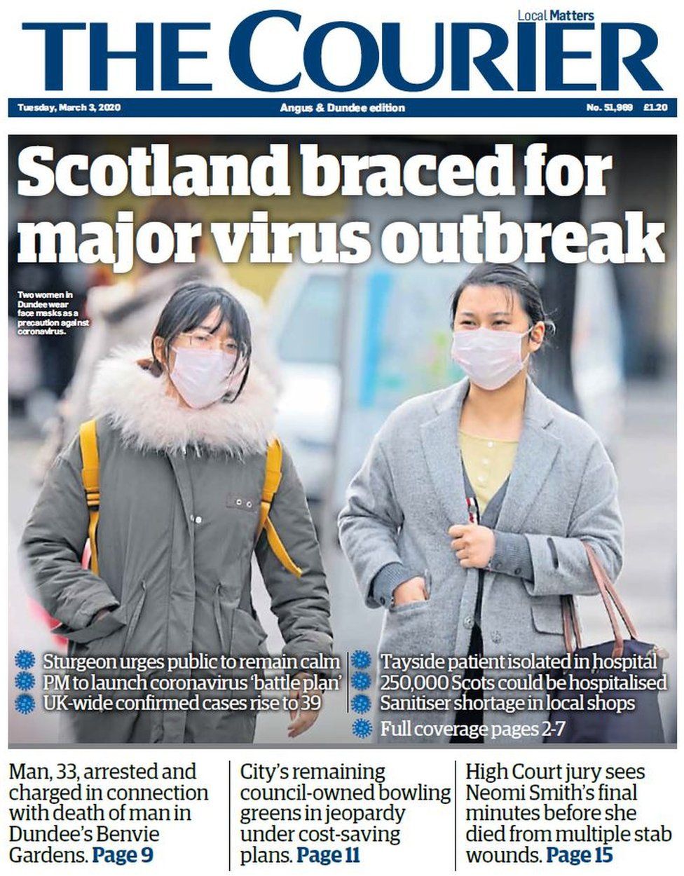 Scotland's papers: Scots warned of coronavirus 'worst case scenario ...