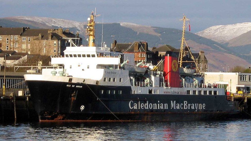 CalMac ferry breakdown disrupts Arran services - BBC News