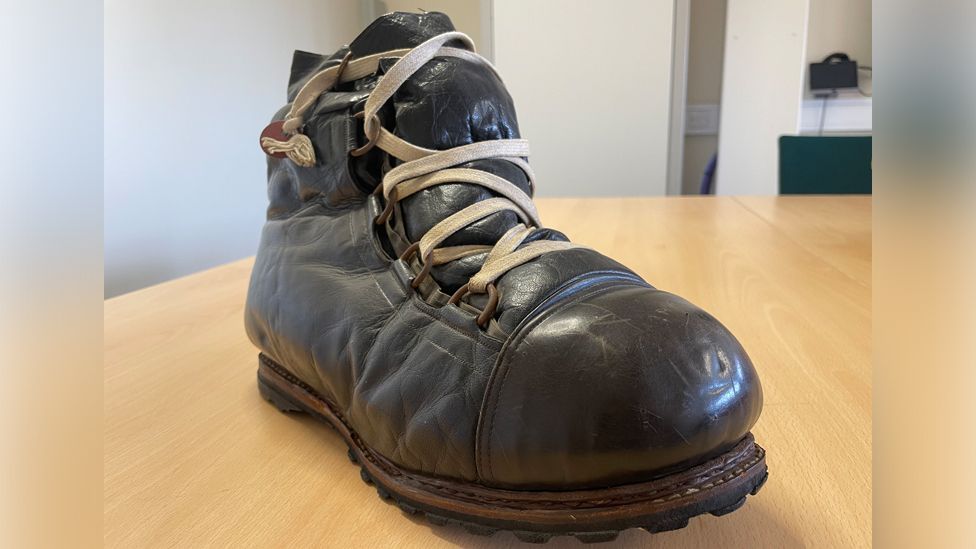 Everest summit boot made in Kettering 'still works' 71 years on - BBC News