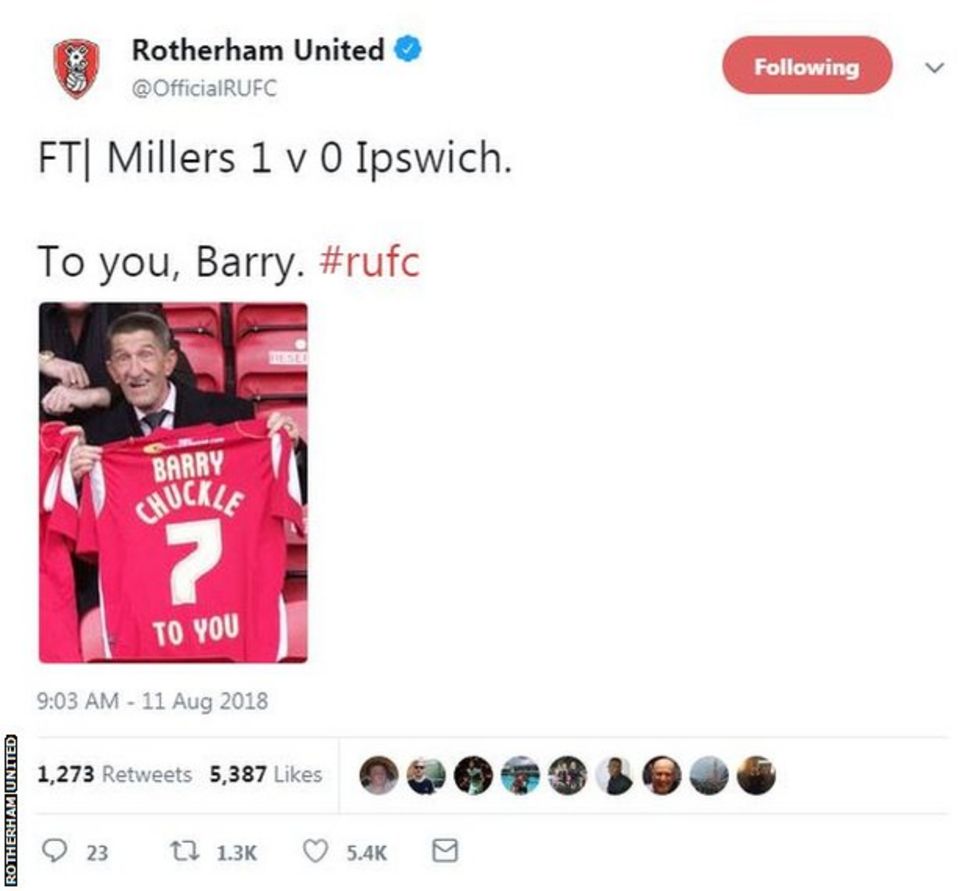EFL: Tributes to Barry Chuckle among five things you may have missed ...