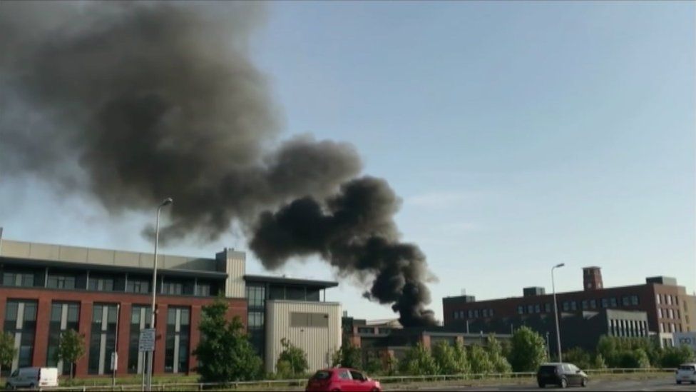 Swansea University fire: Emergency services tackle blaze at Bay campus ...