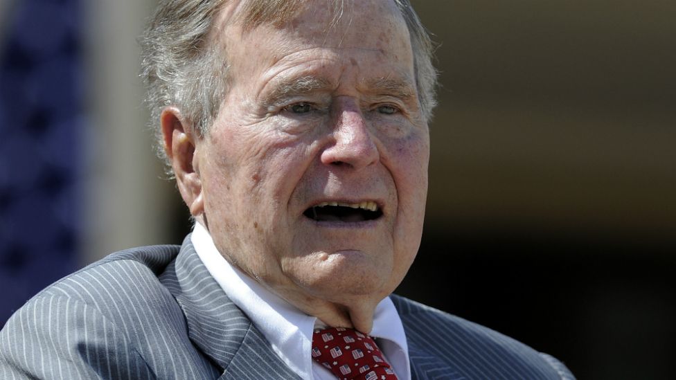 George Hw Bush Slams Rumsfeld And Cheney In New Biography Bbc News