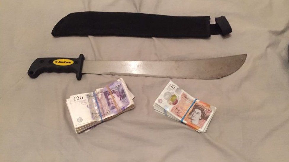 Cannabis and machete seized in £1m Cardiff raid - BBC News