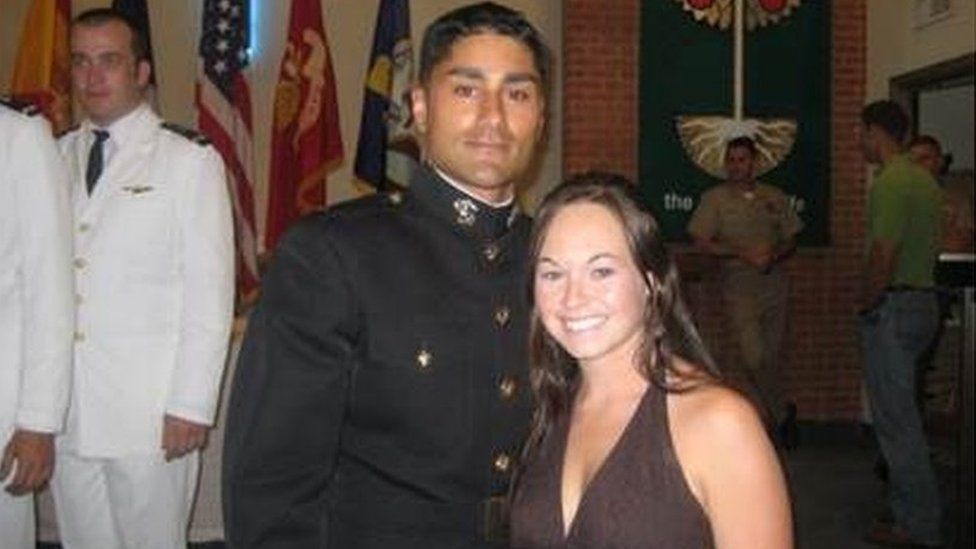 Last photo of US jet crash pilot Maj Taj Sareen emerges - BBC News