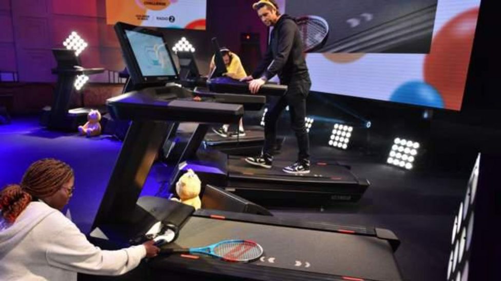 Scott Mills raises £1m in Children In Need treadmill challenge - BBC News
