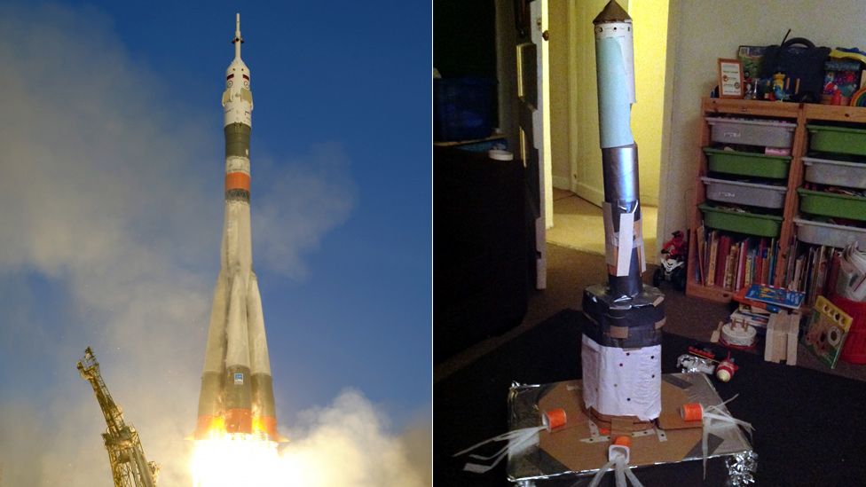 Tim Peake tweets about Shrewsbury boy's homemade rocket - BBC News