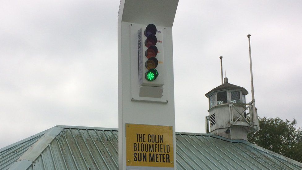 First UK public UV sun meter unveiled in Derby - BBC News
