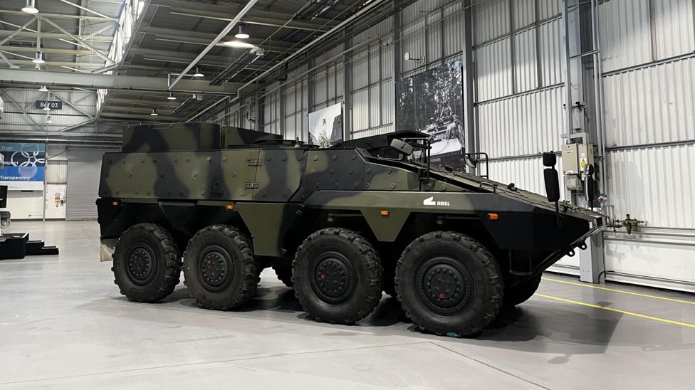Telford plant starts producing armoured vehicles for Army - BBC News