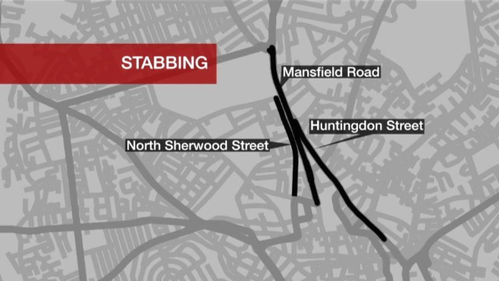 Nottingham stabbings: Three held after two attacked - BBC News