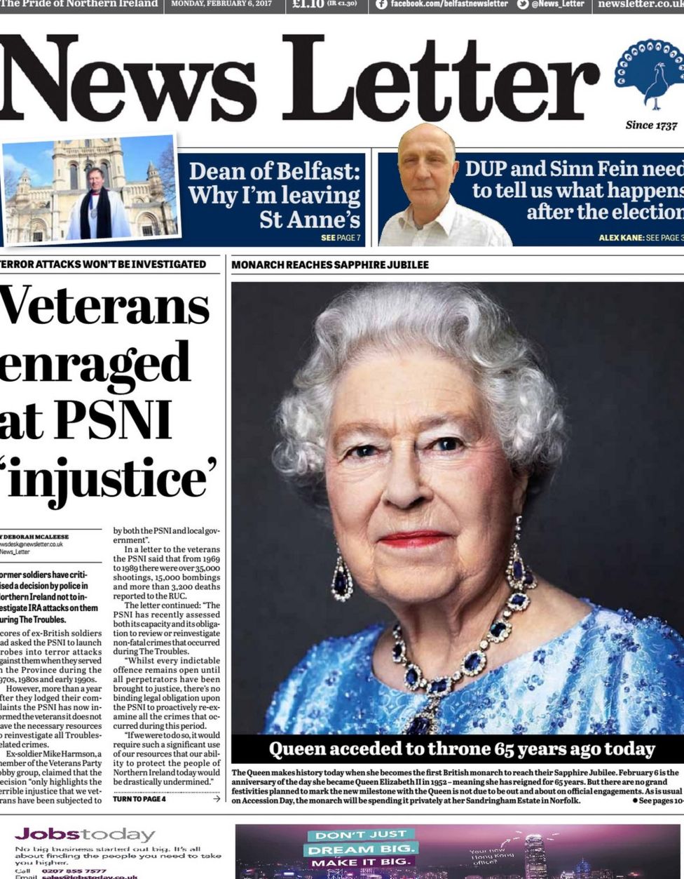 Newspaper review: Sapphires and budgies in Monday's papers - BBC News