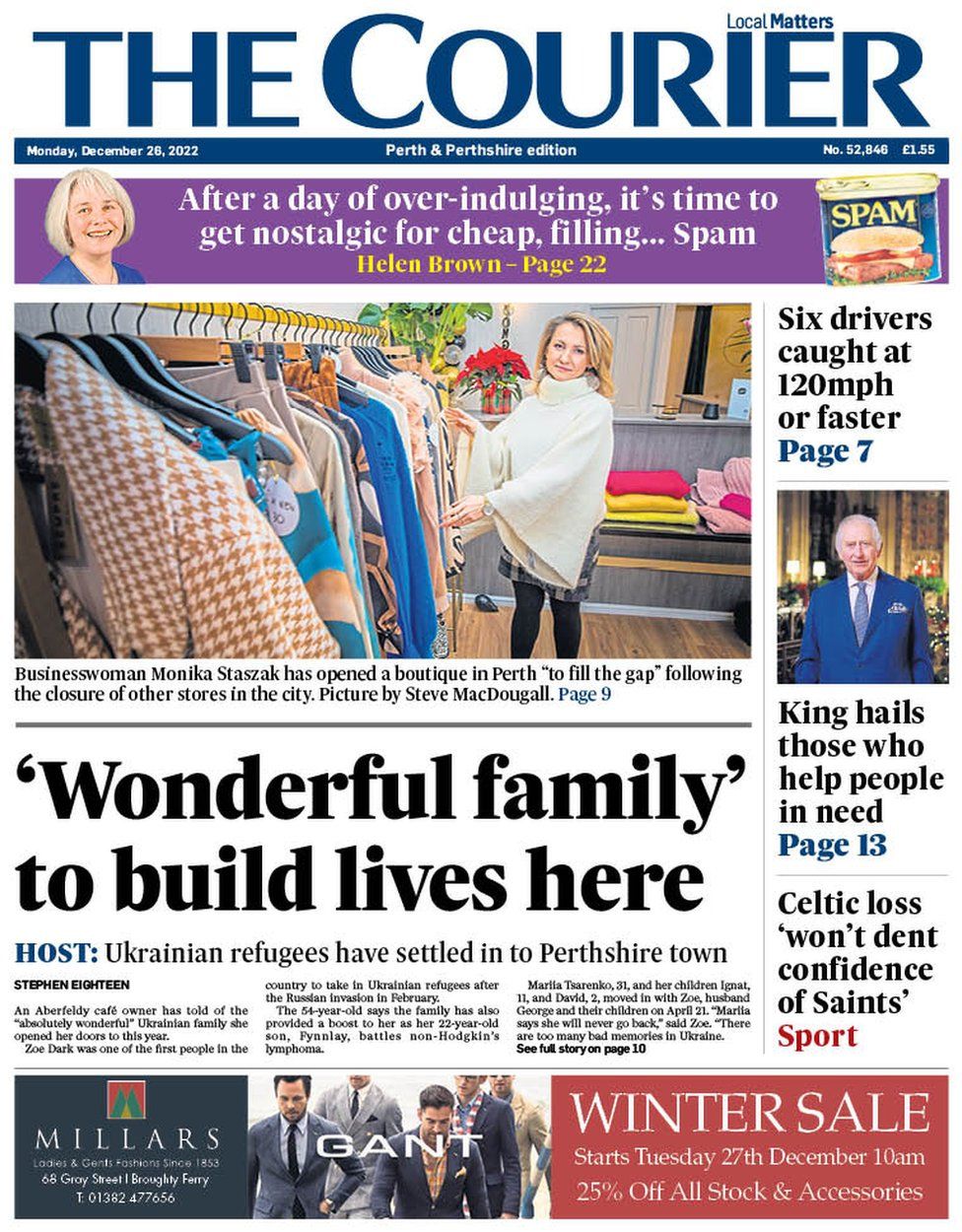 Scotland's papers: Hunt for gunman and King's Christmas message - BBC News