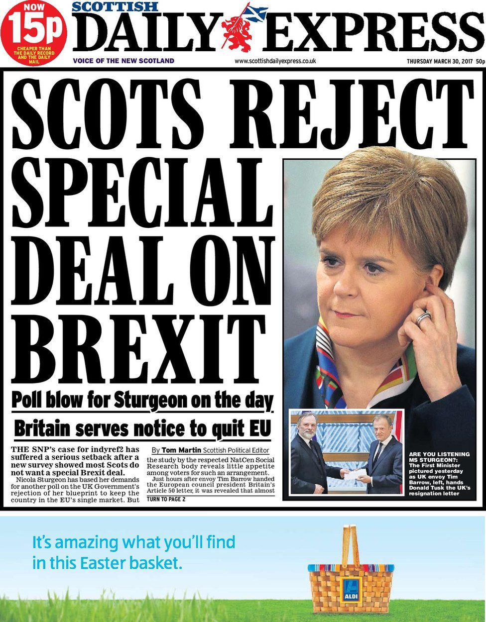 Scotland's papers: Brexit begins and firebomb attack - BBC News