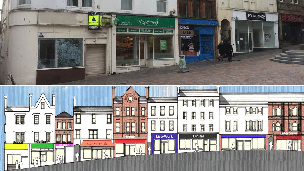 Midsteeple Quarter vision takes shape in Dumfries town centre - BBC News