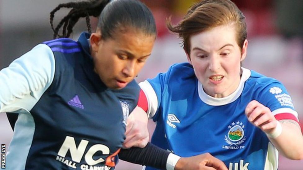 Women's Champions League: Linfield Ladies beat Greek champions - BBC Sport