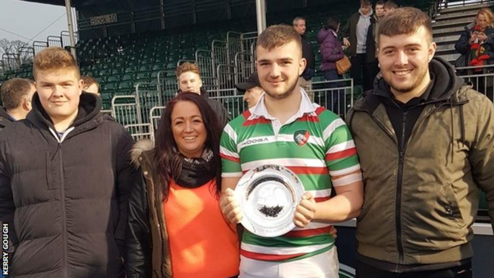 Taylor Gough: Paralysed Leicester player's 'precious' family Christmas ...