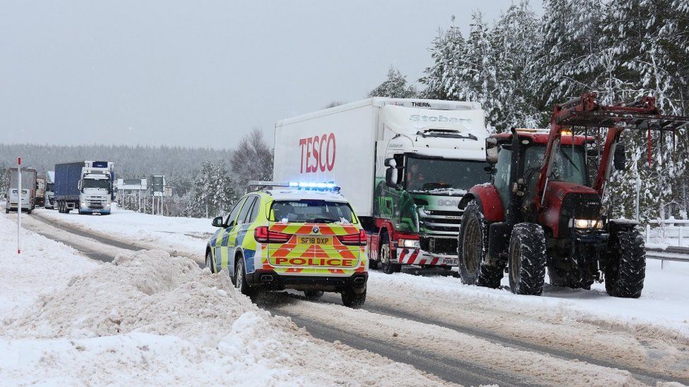 Storm Christoph: Travel disruption as snow and rain sweep in - BBC News