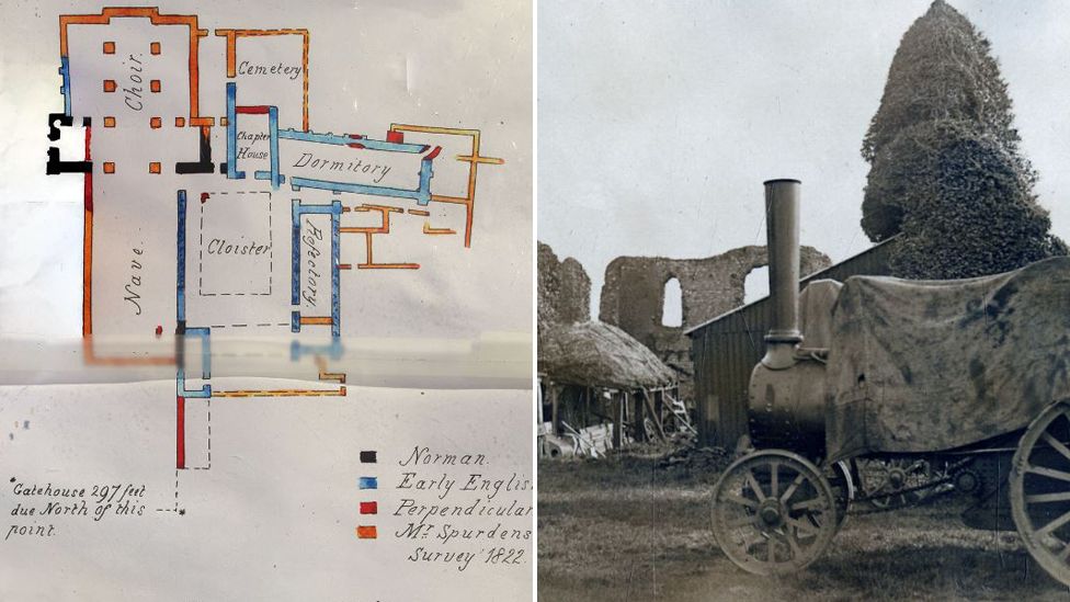 Medieval Bacton priory brought to life with 3D modelling - BBC News