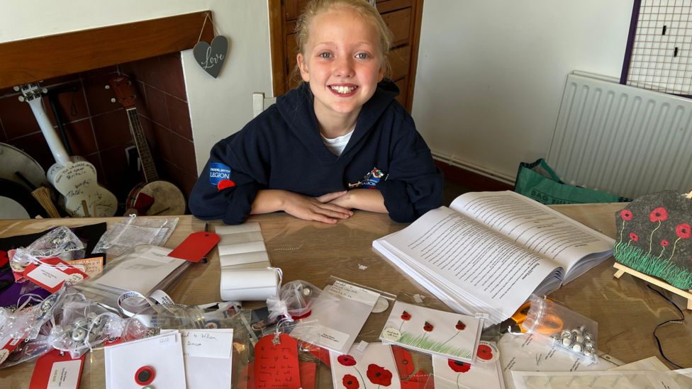 Poppy appeal: Ruby raises £4,000 since age of four - BBC News