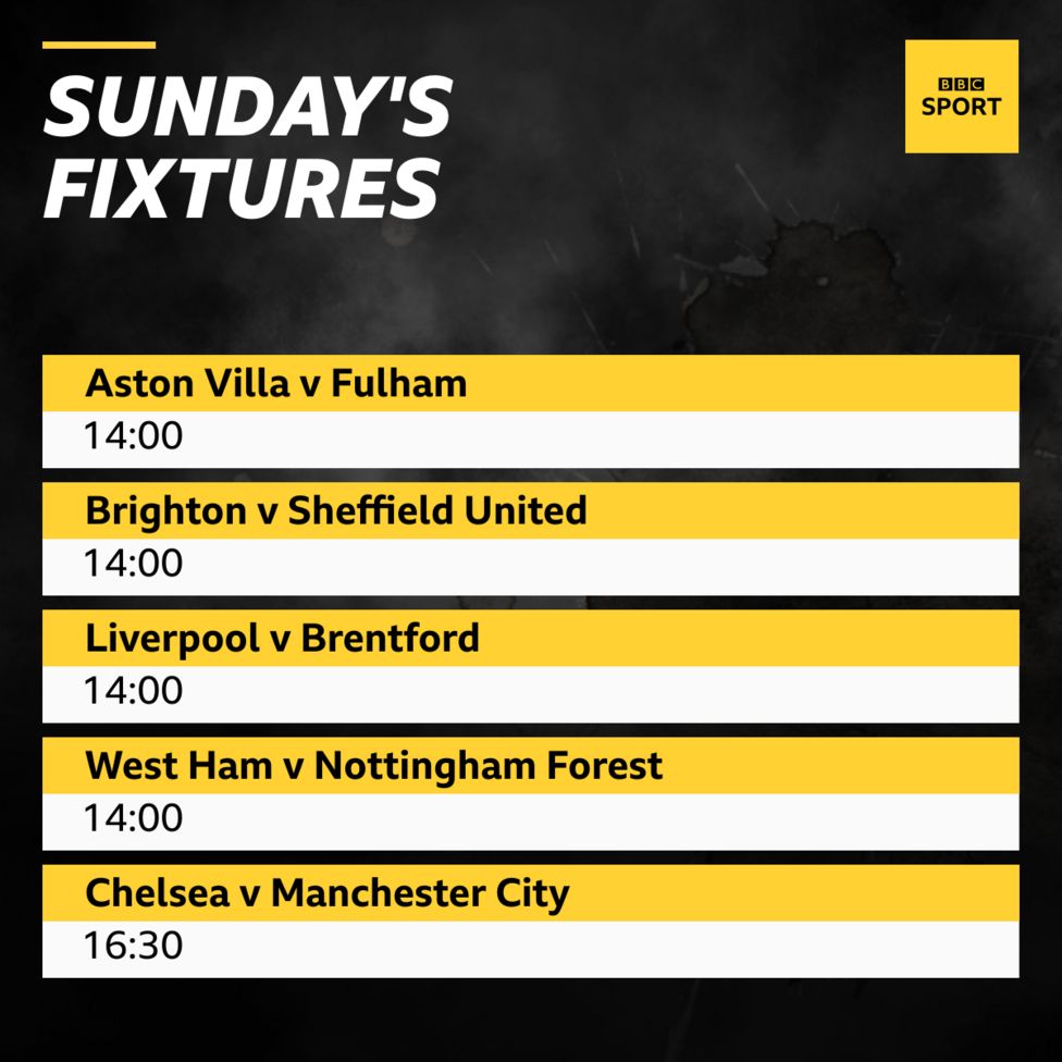 Premier League: Follow Sunday's games live - BBC Sport