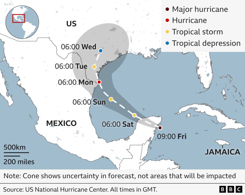 Hurricane Beryl batters Mexico's Yucatán Peninsula - BBC News