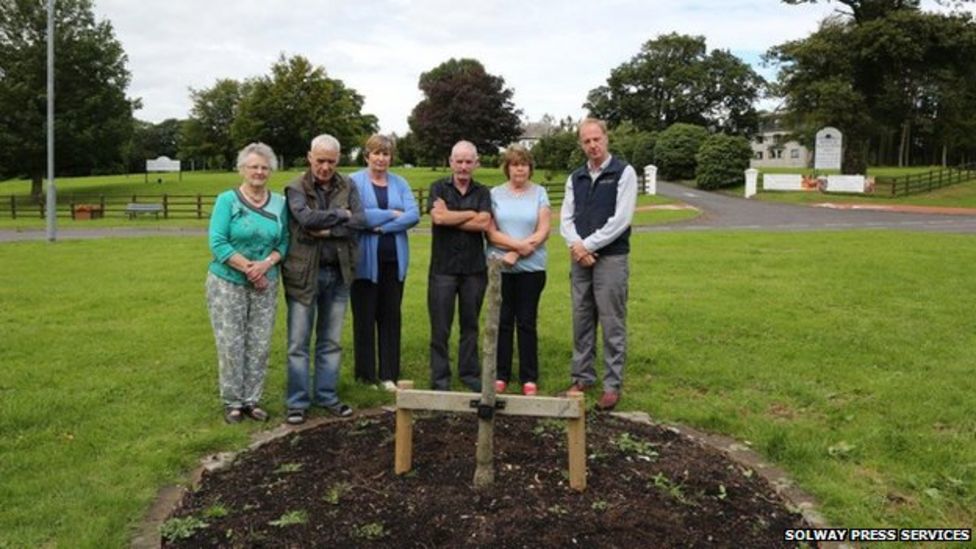 Quintinshill memorial tree chopped down in Gretna Green - BBC News