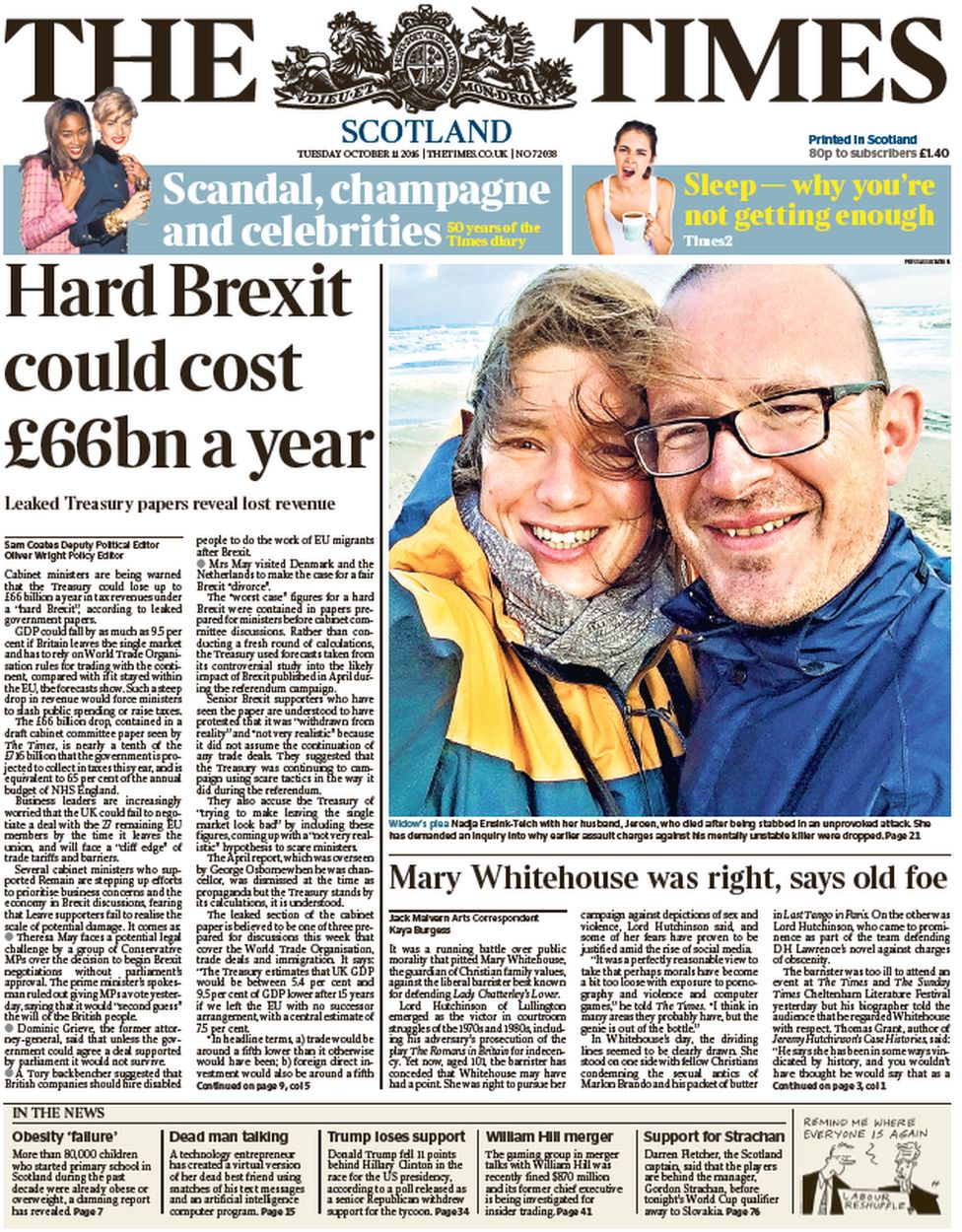 Scotland's papers: Brexit vote anger and river body find - BBC News