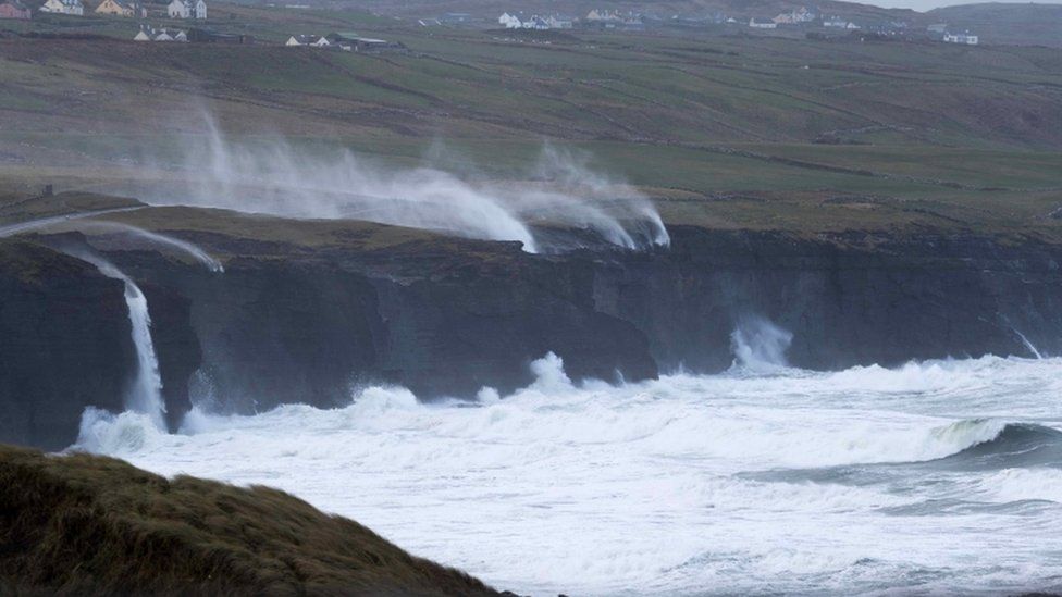 In pictures: Storm Eunice across NI and Ireland - BBC News
