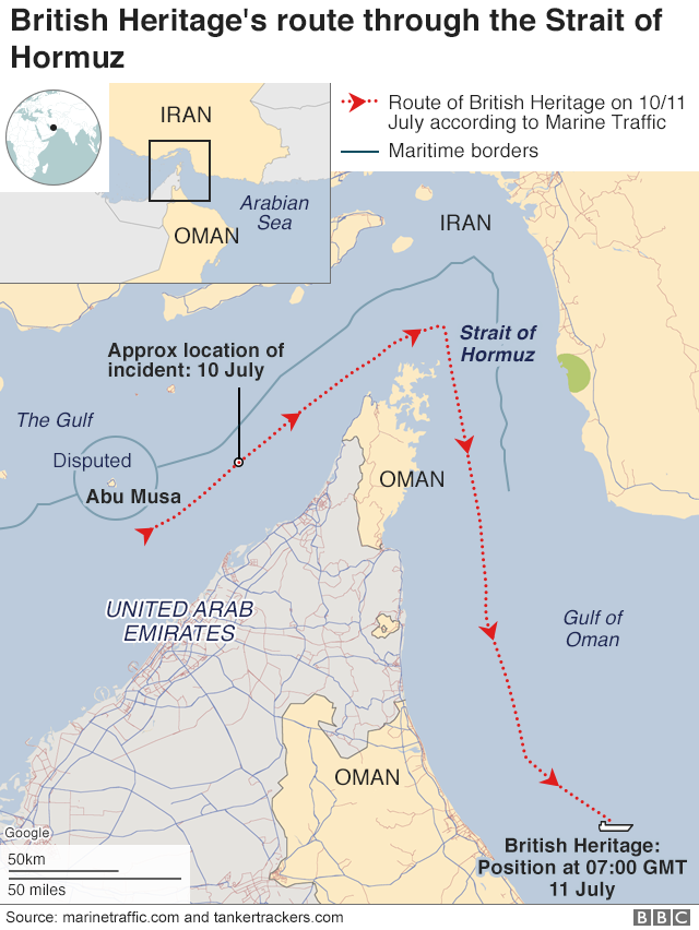 Threat level raised to 'critical' for UK ships in Iranian waters - BBC News