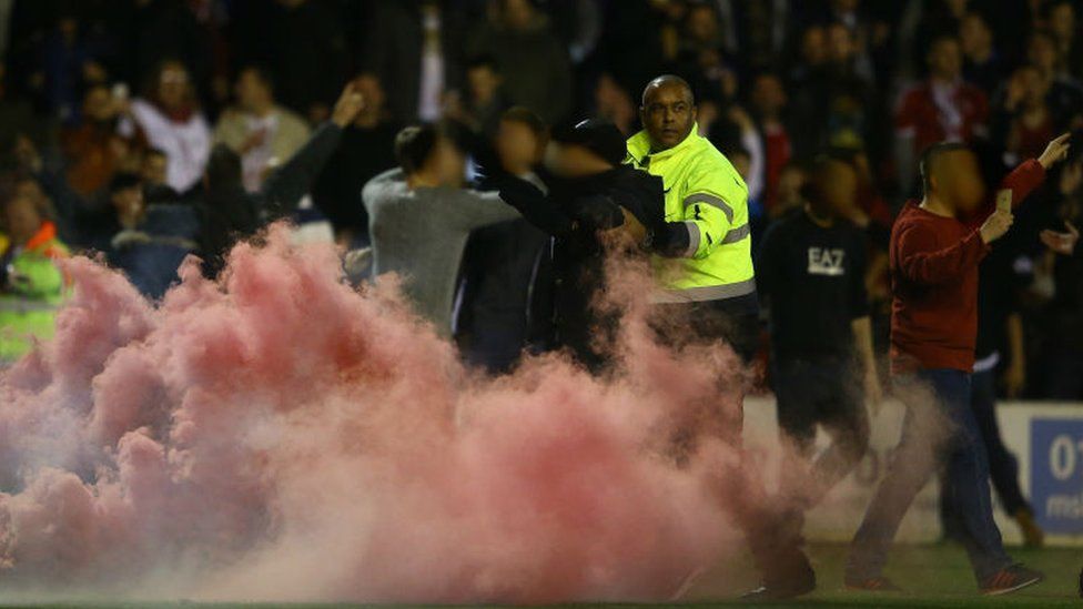 Nottingham Forest to 'take action' over pitch invasion against Derby ...