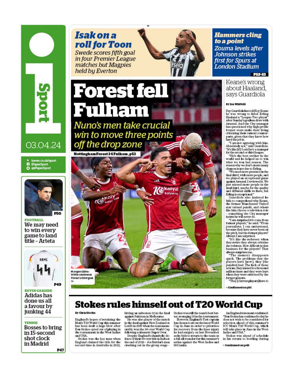 Wednesday's back pages - BBC Sport