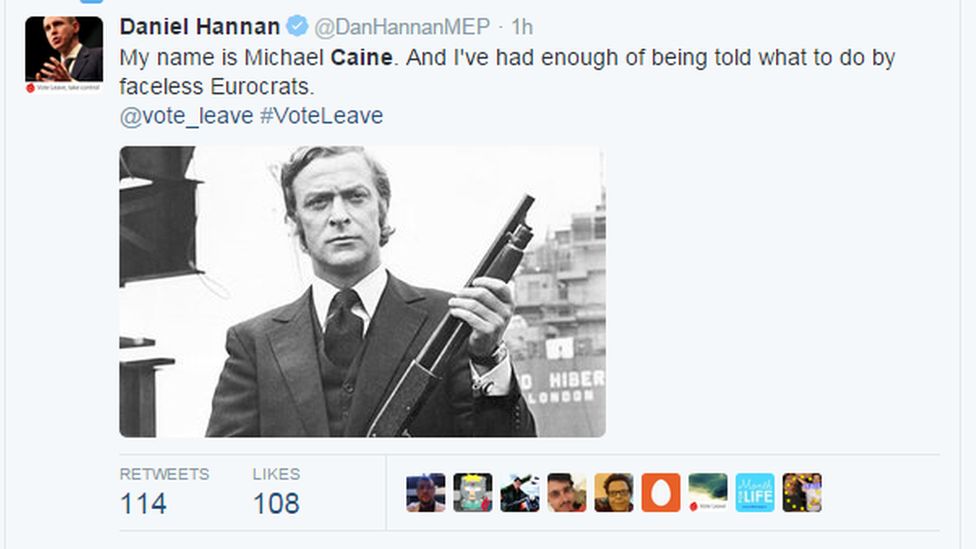 Sir Michael Caine 'sort of certain' UK should quit EU - BBC News