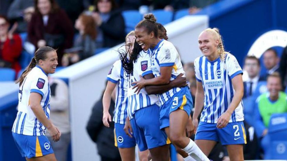 Brighton 1-1 Man Utd: Nikita Parris scores against former club - BBC Sport