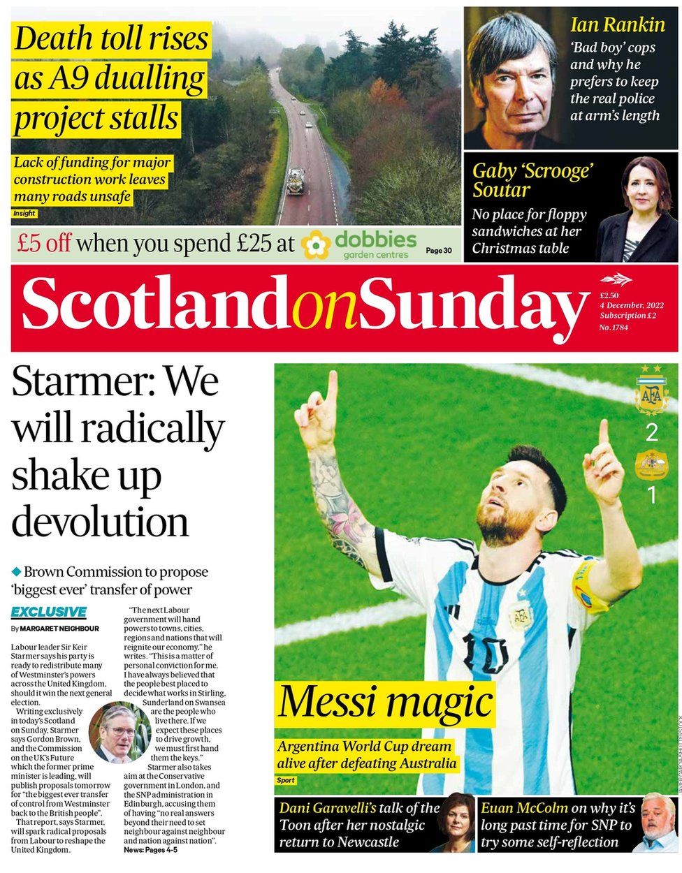 Scotland's papers: Labour's devolution shake up and Blackford's exit - BBC News