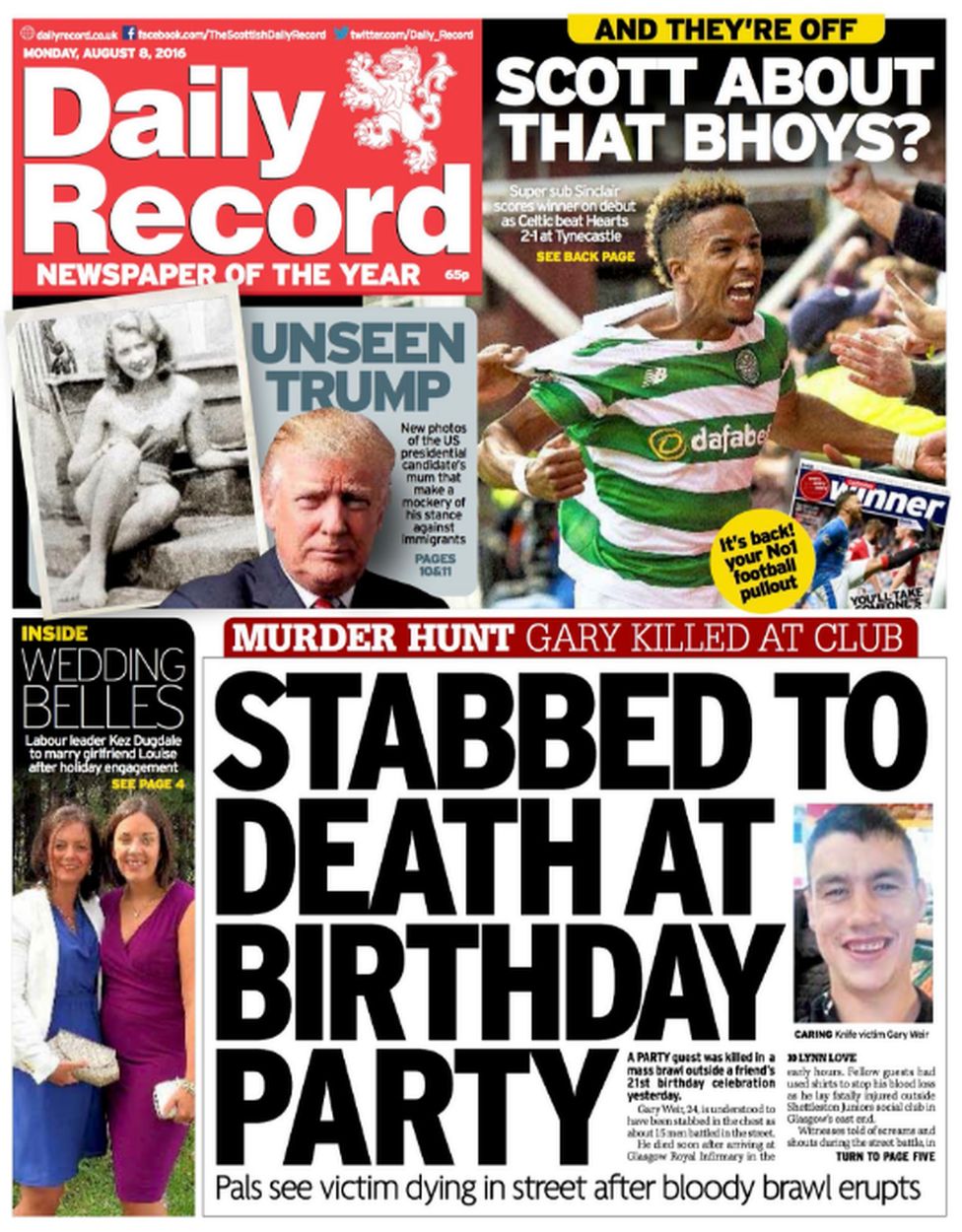 Scotland's papers: Fracking payouts and birthday stabbing - BBC News