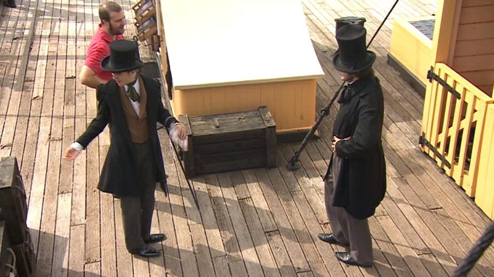 SS Great Britain: First section of new deck replaced - BBC News