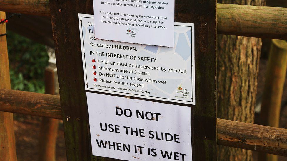 Closure of slide at Rushmere County Park 'ridiculous' - BBC News