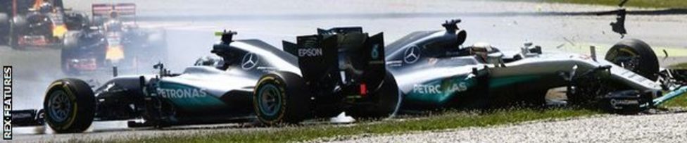Lewis Hamilton & Nico Rosberg crash as Max Verstappen wins in Spain ...