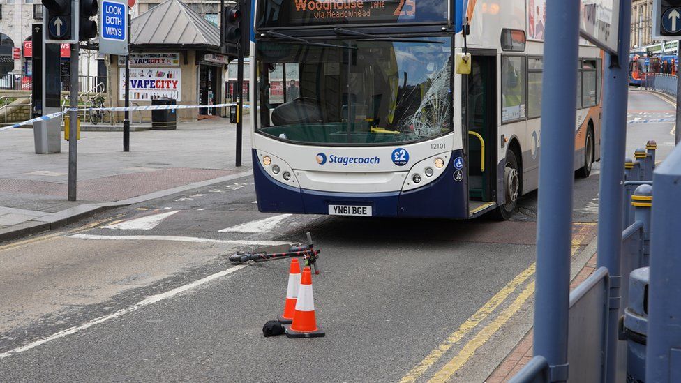 Sheffield electric scooter rider injured in bus crash - BBC News