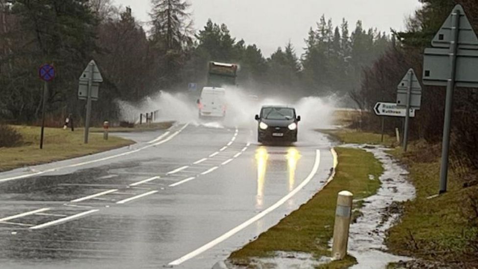 Flooding and landslides hit Scotland amid yellow warning for rain - BBC ...