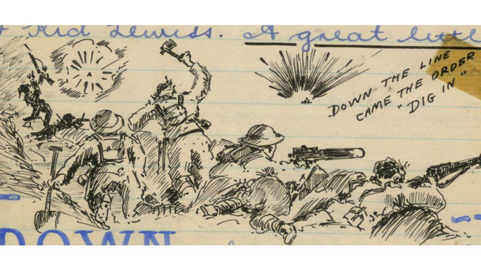 The Somme: A soldier's illustrated journal of the horror of war - BBC News