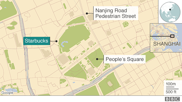 Shanghai van hits 18 pedestrians outside Starbucks - BBC News