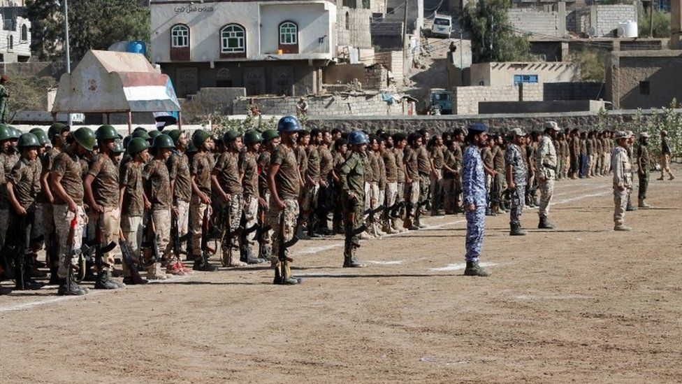 Yemen: Houthis blamed for attack on military parade - BBC News