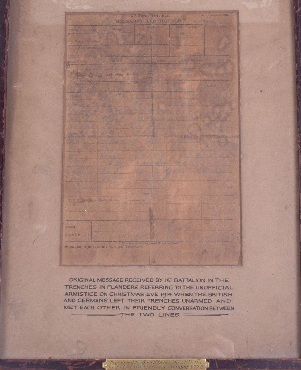WWI 1914 Christmas truce: 'Stop it at once' order auctioned - BBC News