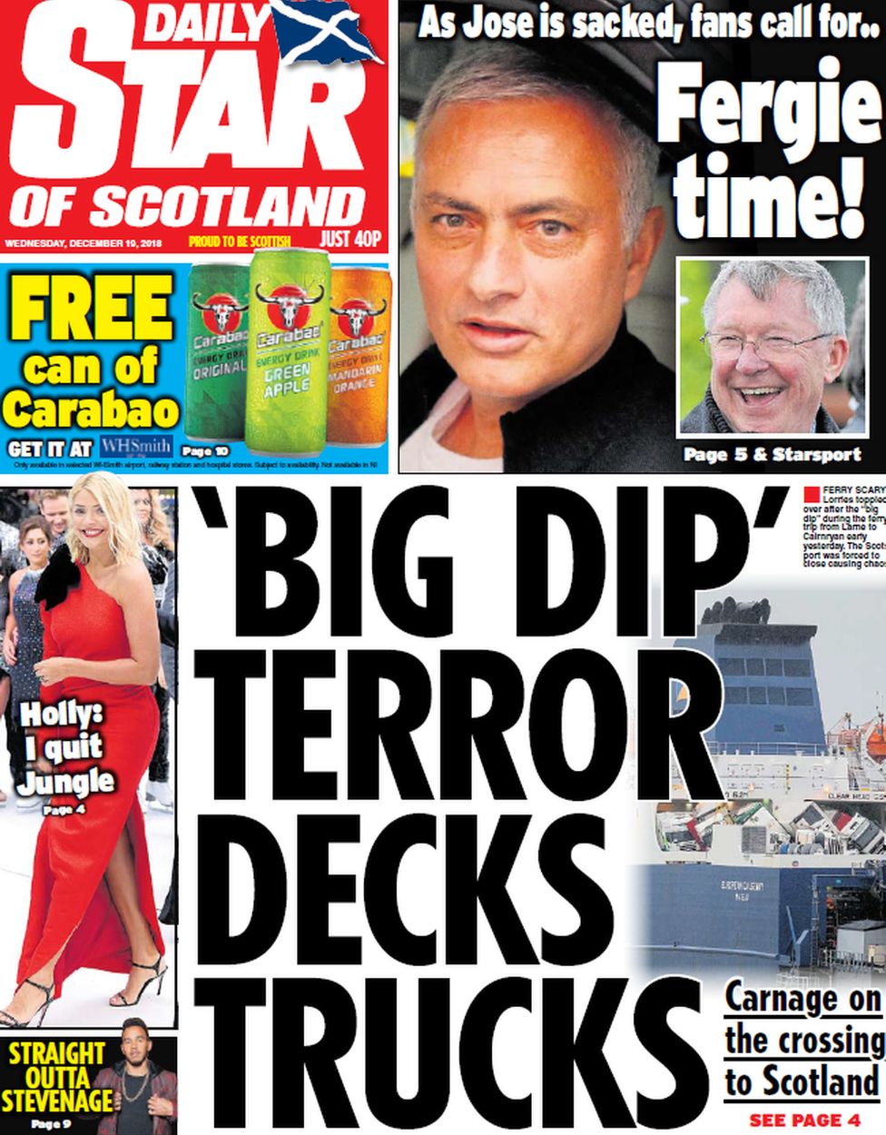 Scotland's papers: Ferry 'terror' and 100 days until Brexit - BBC News