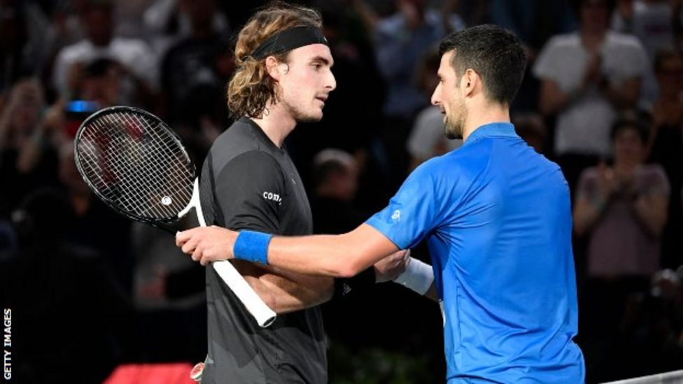 Paris Masters: Novak Djokovic beats Stefanos Tsitsipas to join Holger Rune in final - BBC Sport