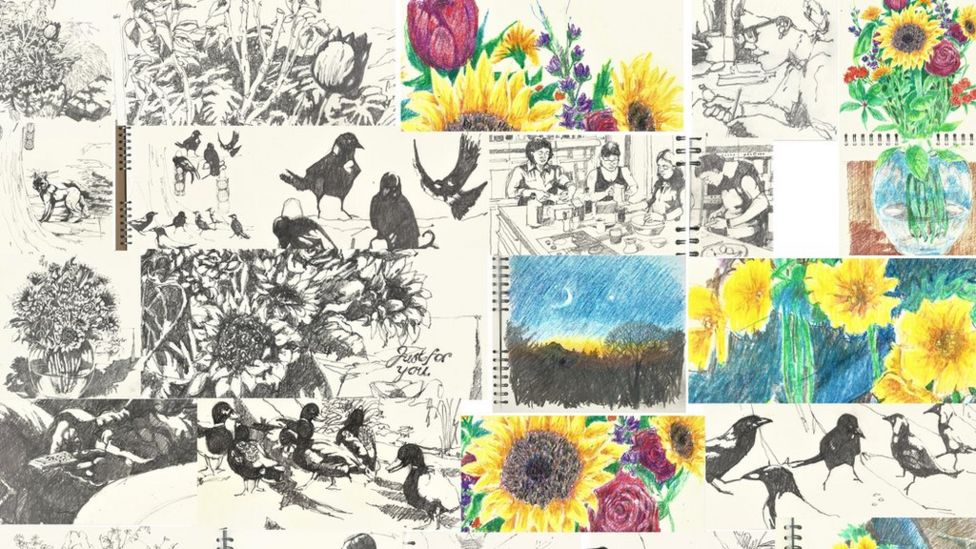 Coronavirus: Architect keeps lockdown sketchbook 'diary' - BBC News