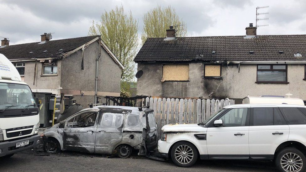 Newtownabbey arson: House destroyed and substation damaged - BBC News
