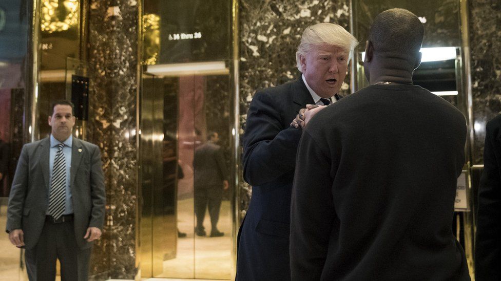 Donald Trump and Kanye West 'discuss life' at Trump Tower - BBC News